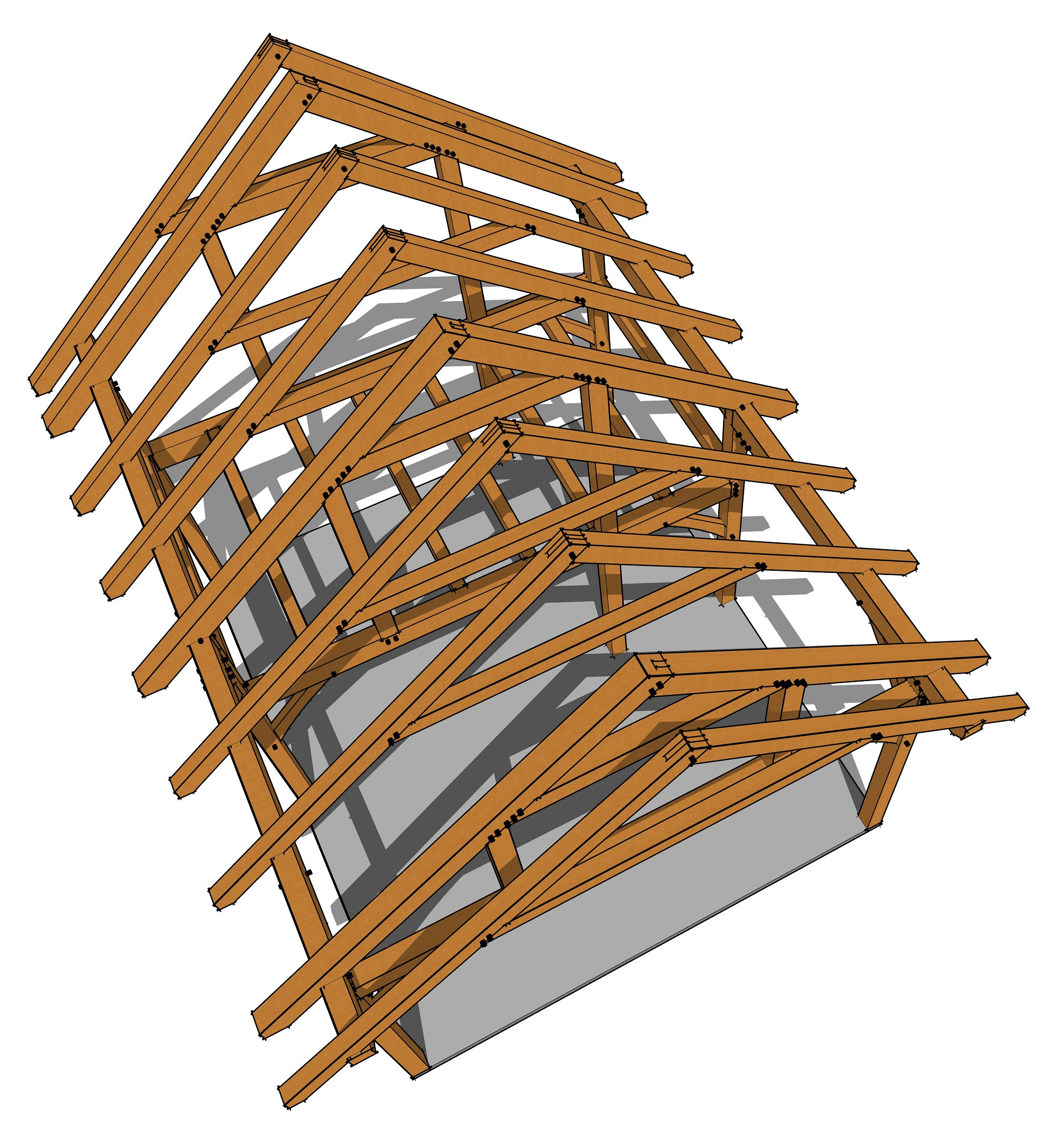 20x24 Timber Frame Plan With Loft - Etsy