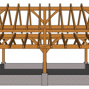 32×28 Timber Frame Monitor Barn - Etsy