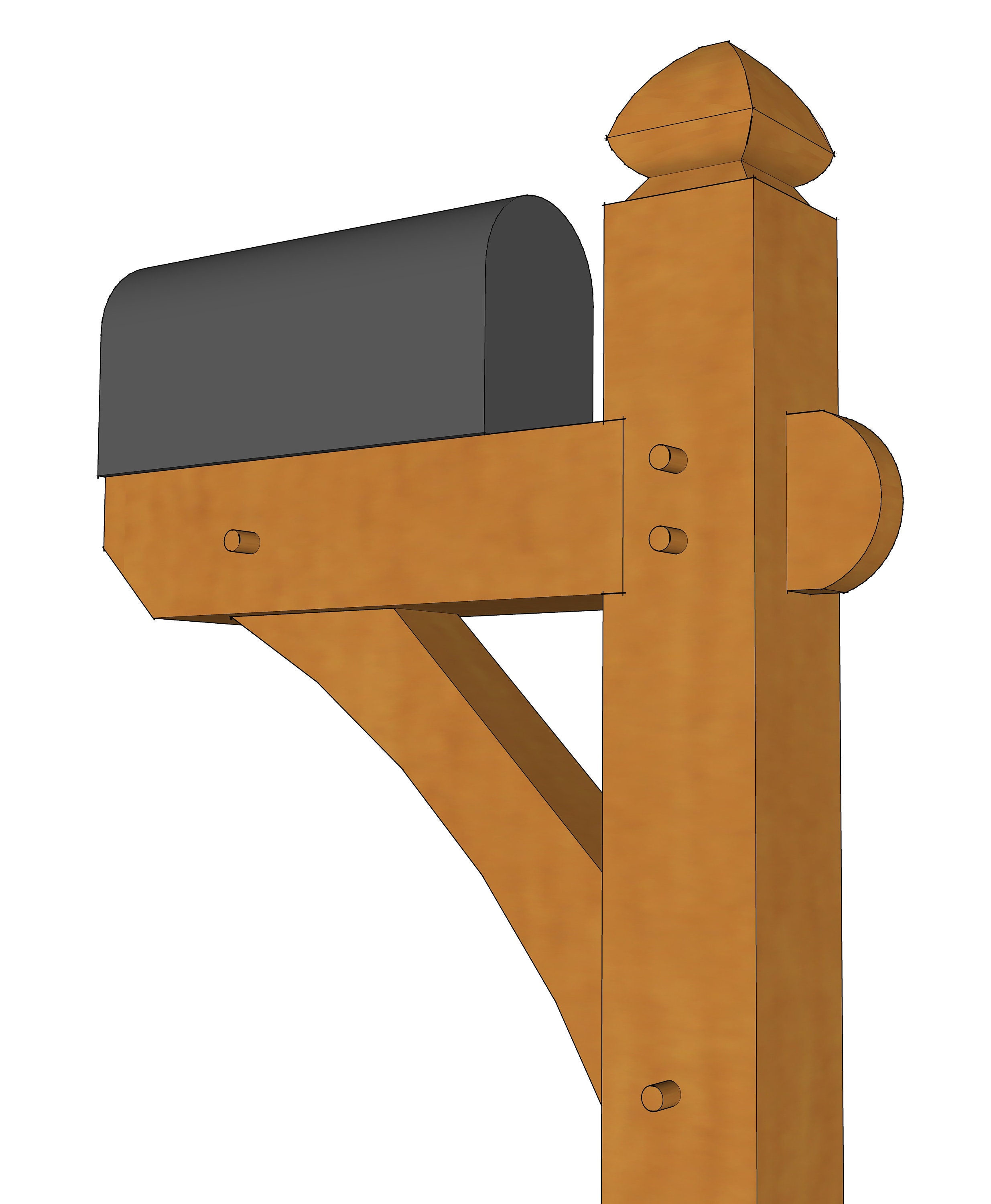 Heavy Timber Mailbox Post Plan - Etsy