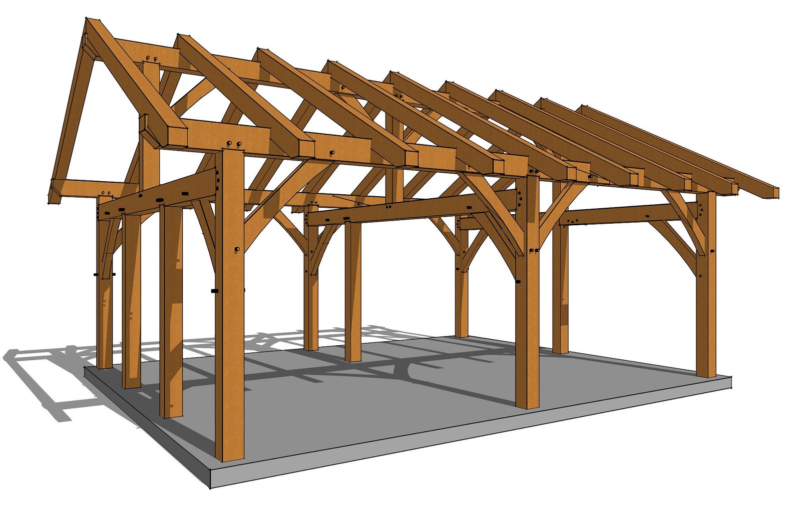 24×24 King Post Plan - Etsy