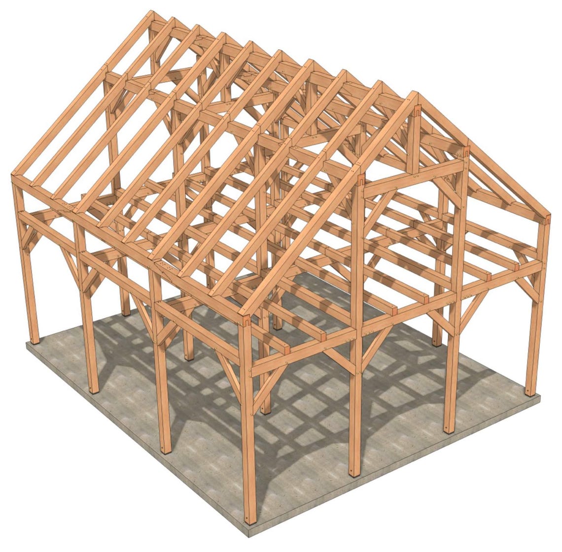 30×36 Heavy Timber Barn Plan - Etsy