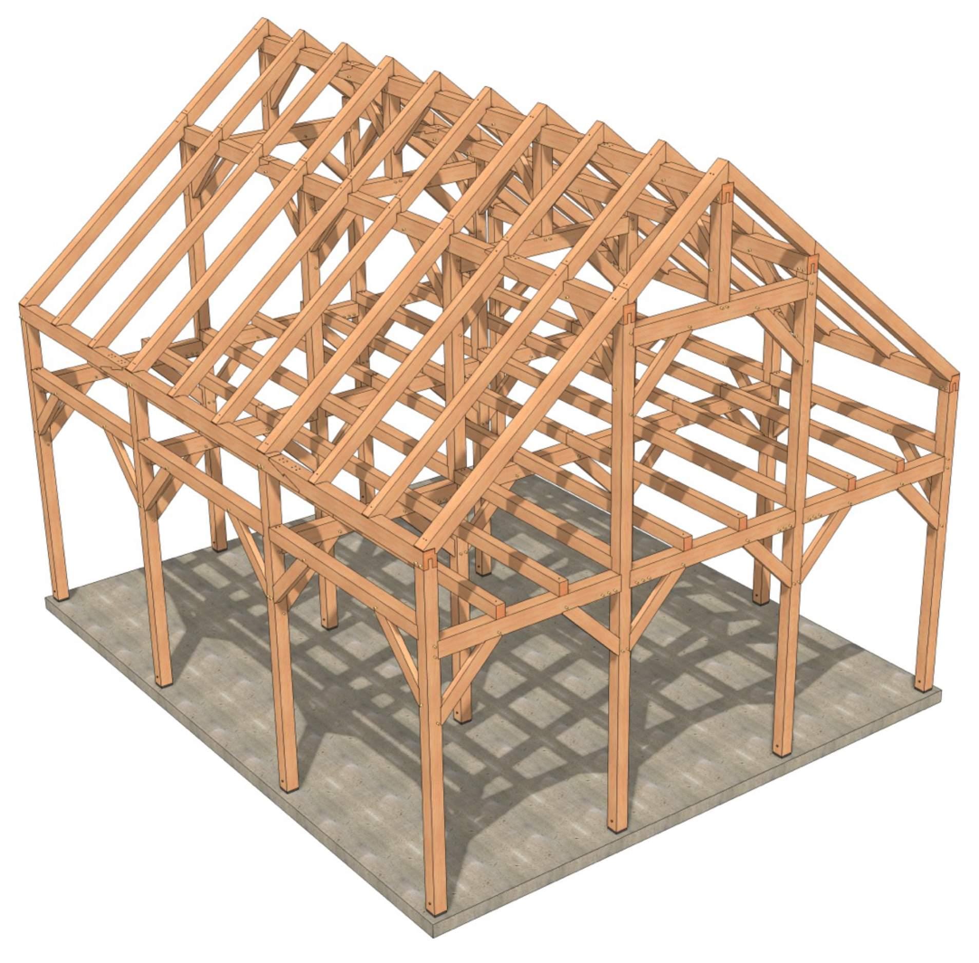 30×36 Heavy Timber Barn Plan - Etsy