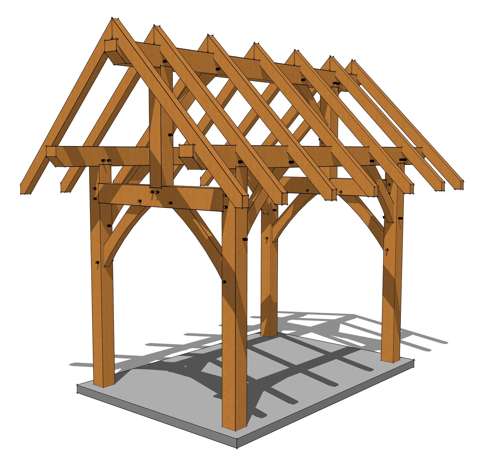8x12 Timber Frame Plan - Etsy UK