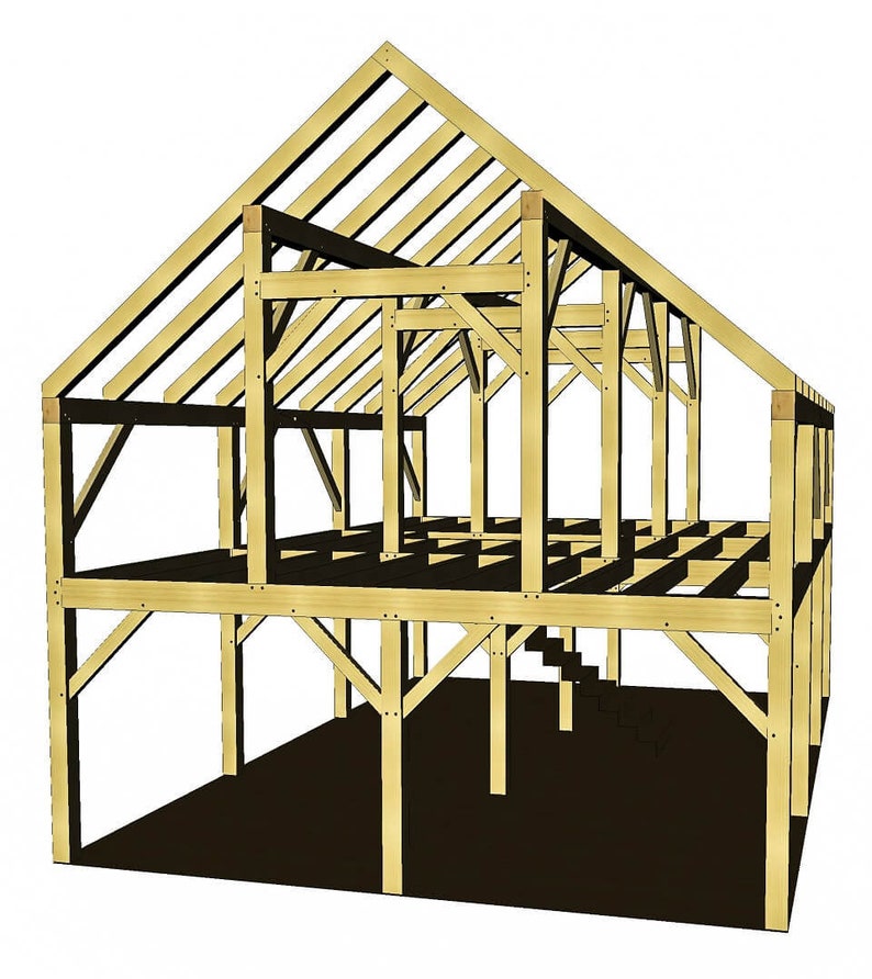 24×36 Heavy Timber Barn Plan - Etsy