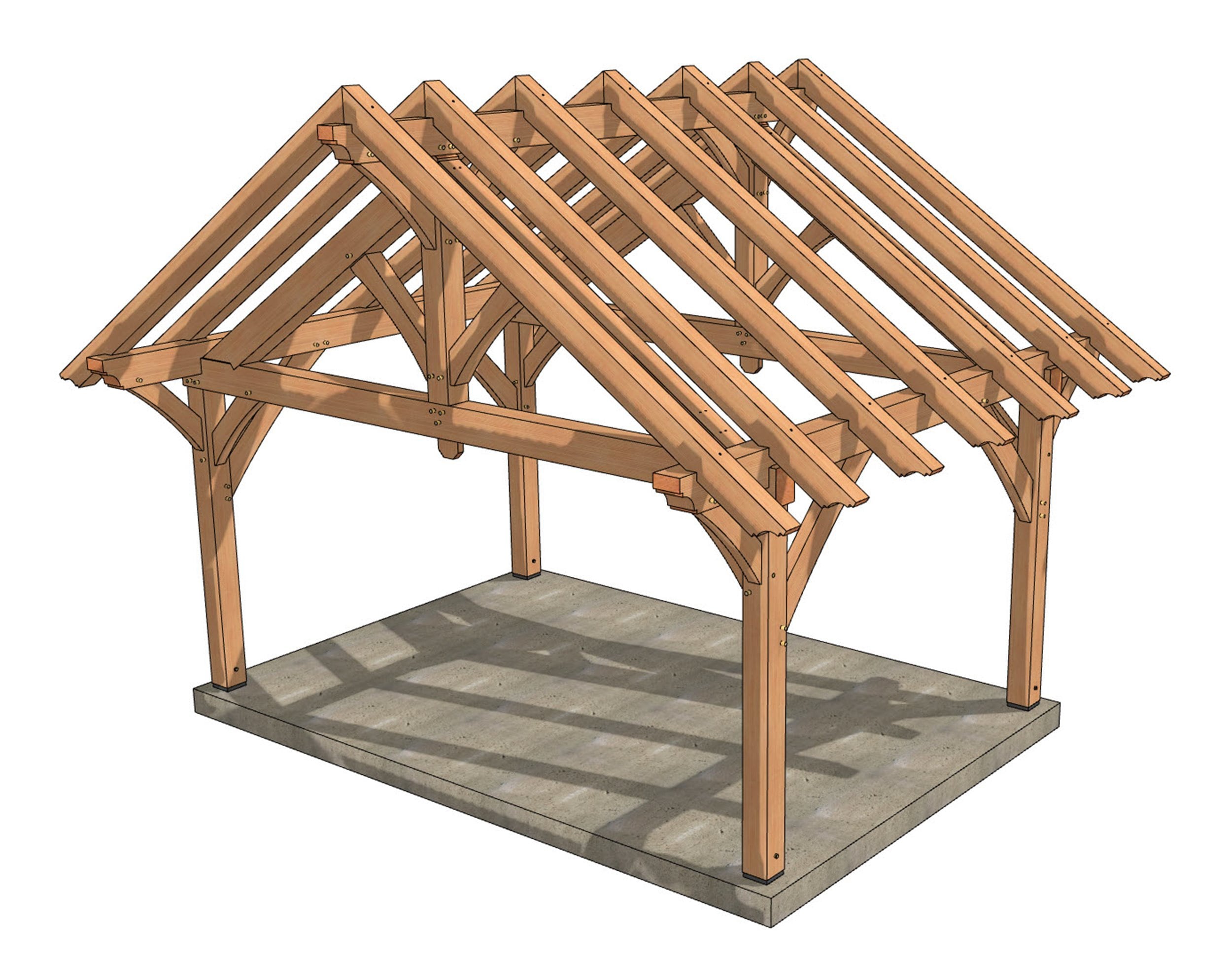 18×12 Timber Frame Pavilion - Etsy