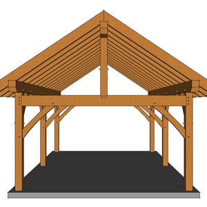 16×24 King Post Plan - Etsy