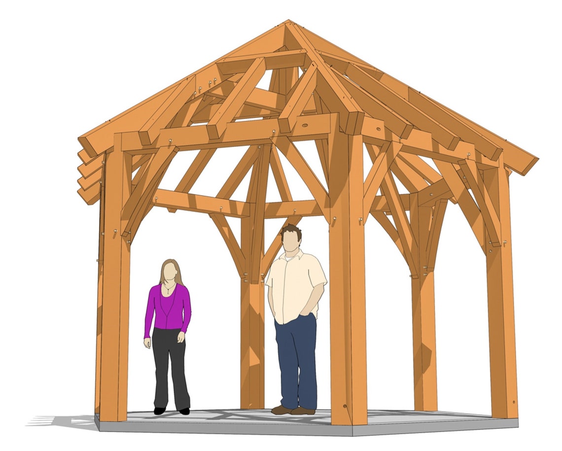 Hexagonal Pergola Plan - Etsy