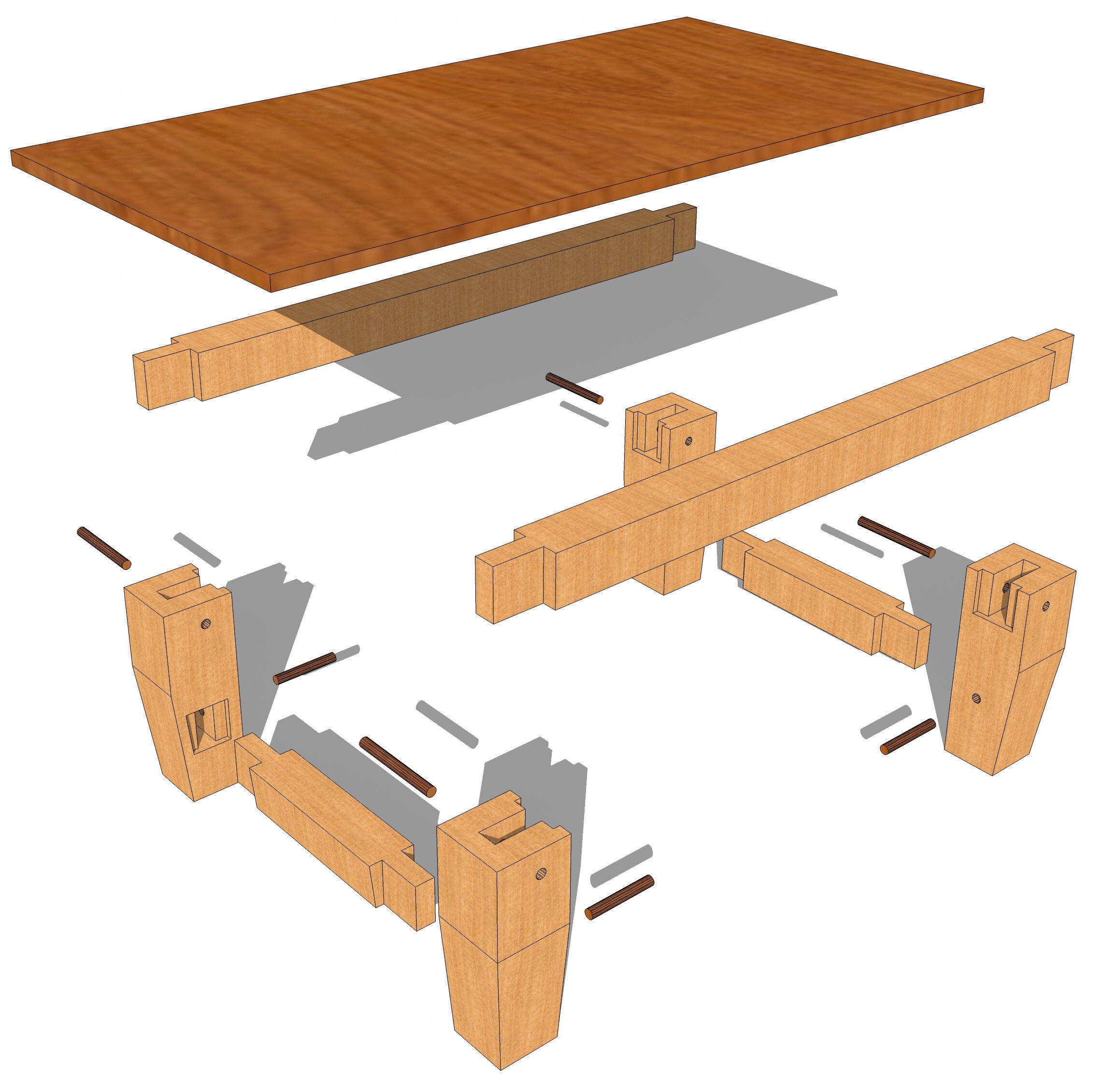 Timber Frame Occasional Table Plan - Etsy