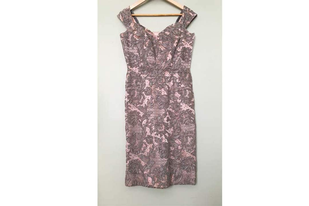 Vintage Gray Dress, Oleg Cassini, 1960s Wiggle Dress, Vintage Cocktail ...