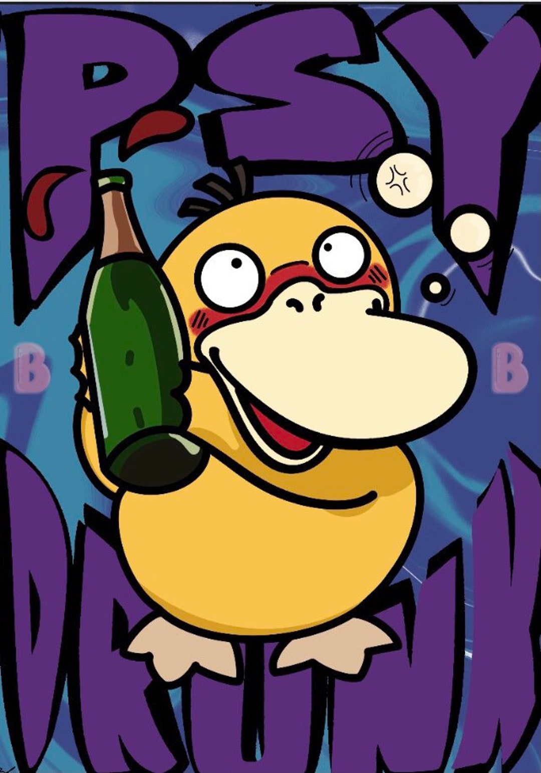 CARTOON DUCK DRUNK Print gaming, Funny Adult A5/ A6 - Etsy