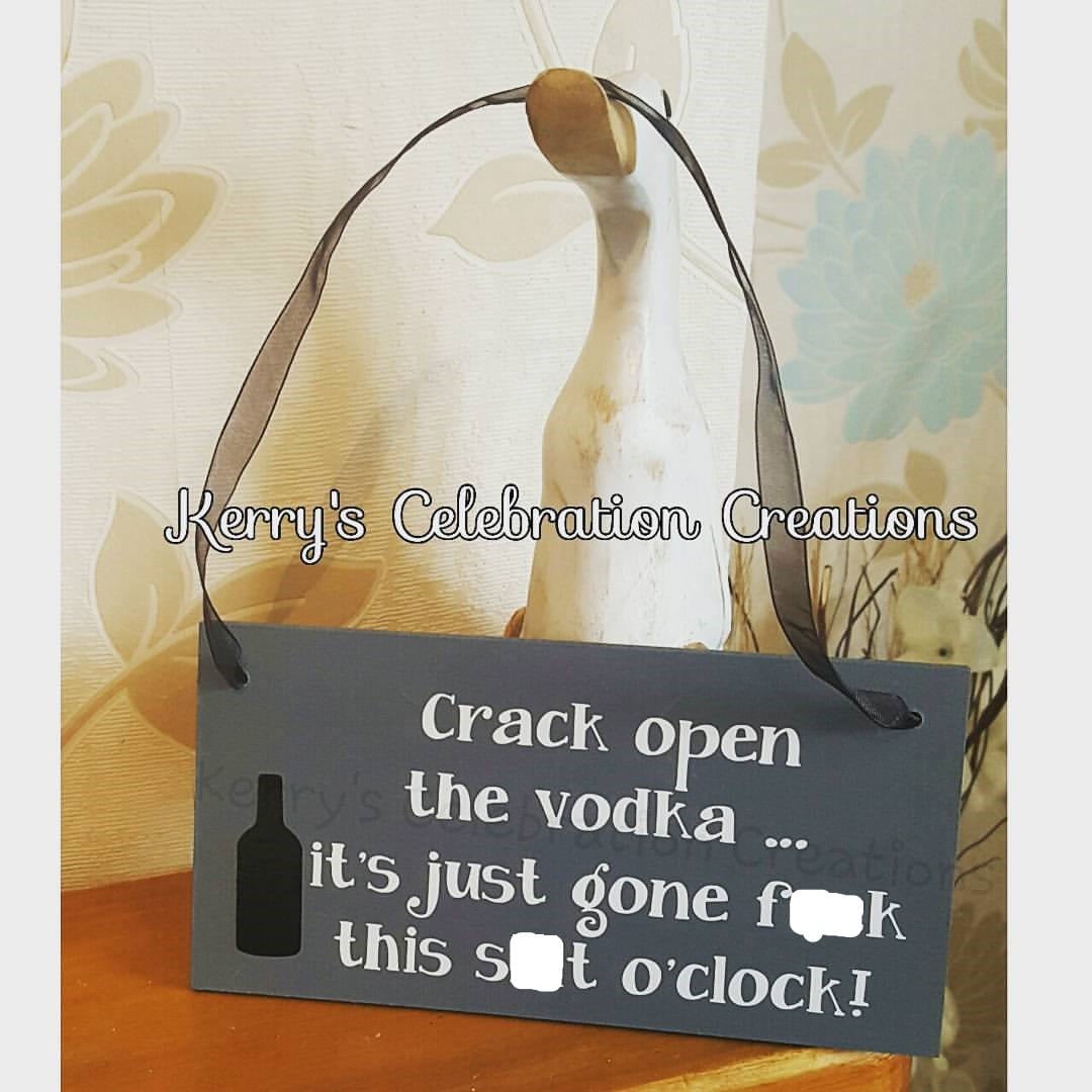 Hand Painted Alcohol Plaque, Funny Bar Sign, Vodka Gift - Etsy
