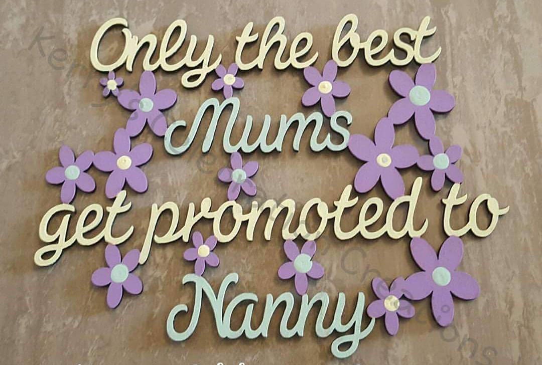 Only the Best Mums Get Promoted to Nanny. Hand Painted Sign. - Etsy