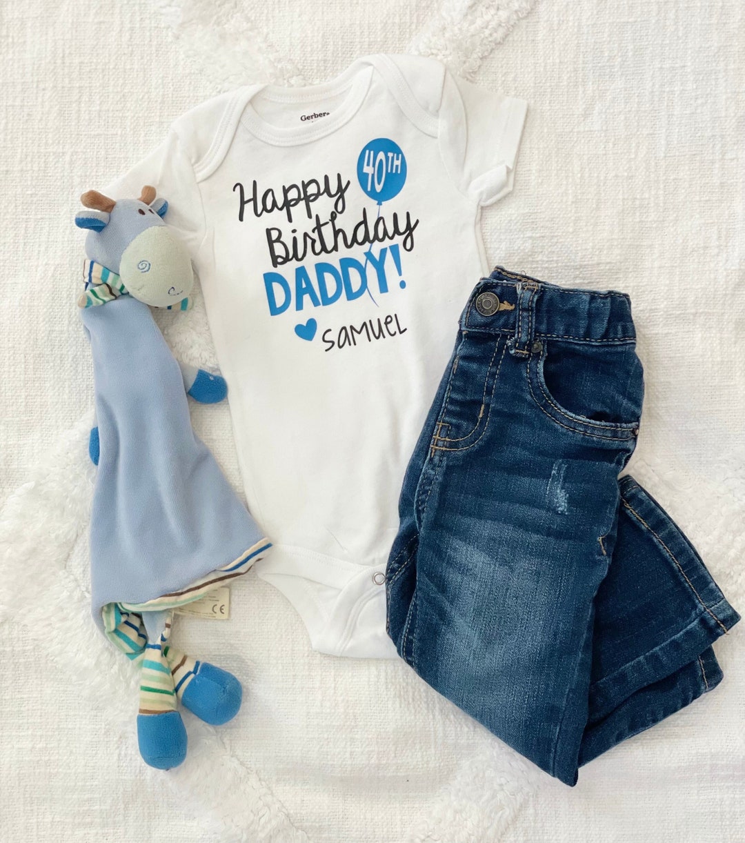 Happy 40th Birthday Daddy Shirt | Happy 30th Birthday Onesie | Daddy ...