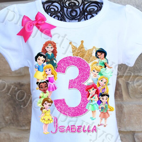 Disney Princesses Birthday Shirt Disney Princess Birthday - Etsy
