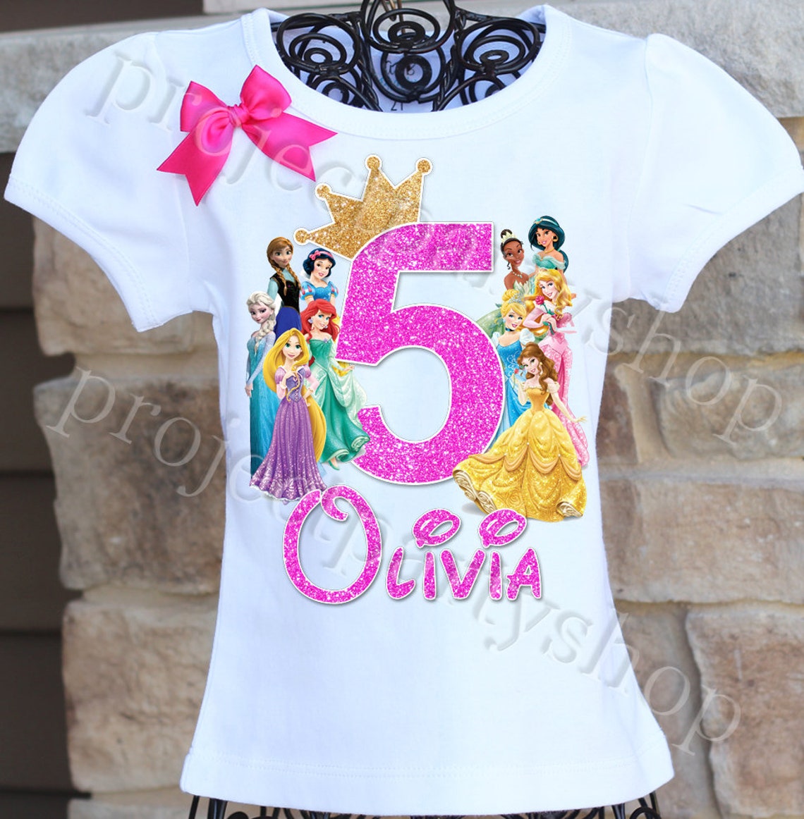 Disney Princess Family Birthday Shirts Disney Princesses - Etsy