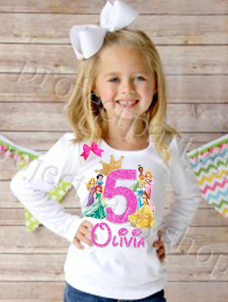 Disney Princesses Birthday Shirt Disney Princess Birthday - Etsy