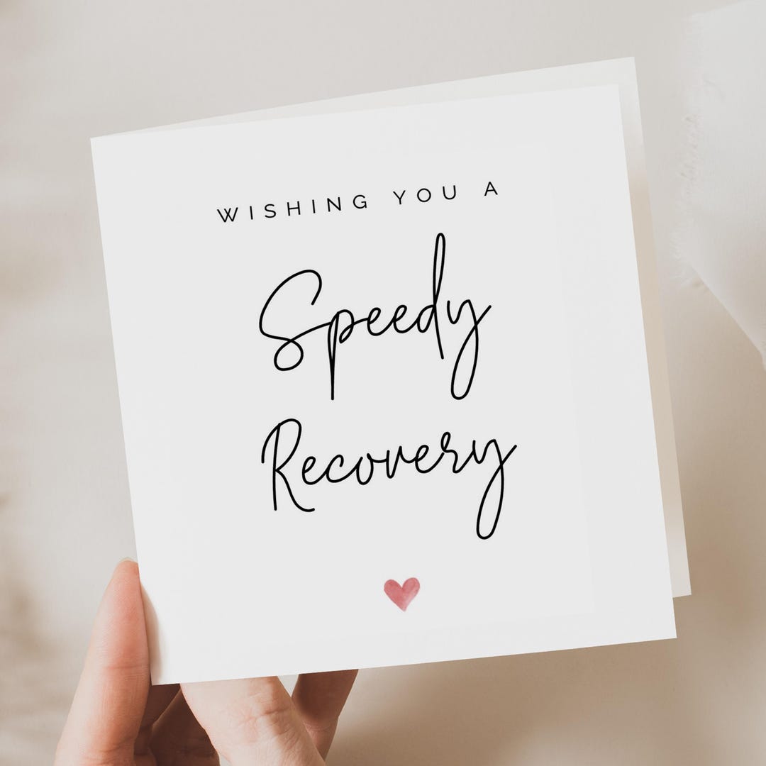 Get Well Soon Card - Best Wishes on Your Recovery - Just A Little Note ...
