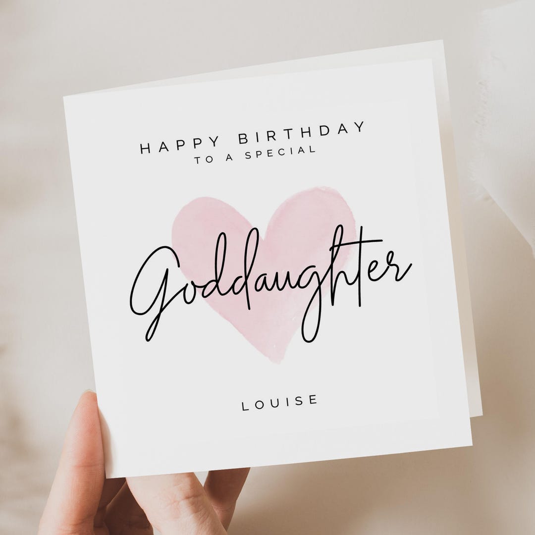 Personalised Birthday Card for Goddaughter Goddaughter Birthday Card ...