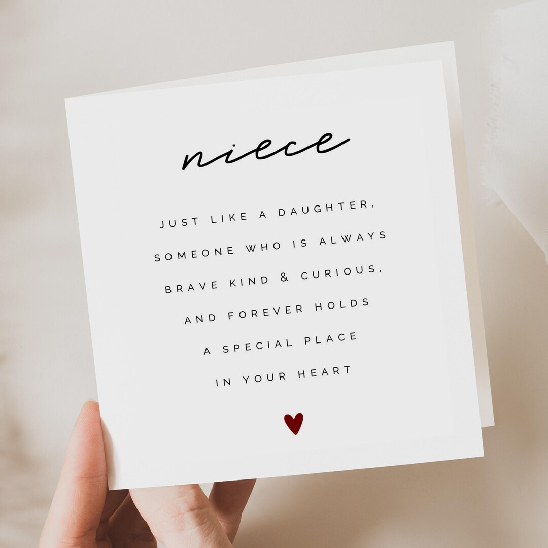 Niece Definition Greeting Card - Niece Birthday Card - Birthday Gift ...