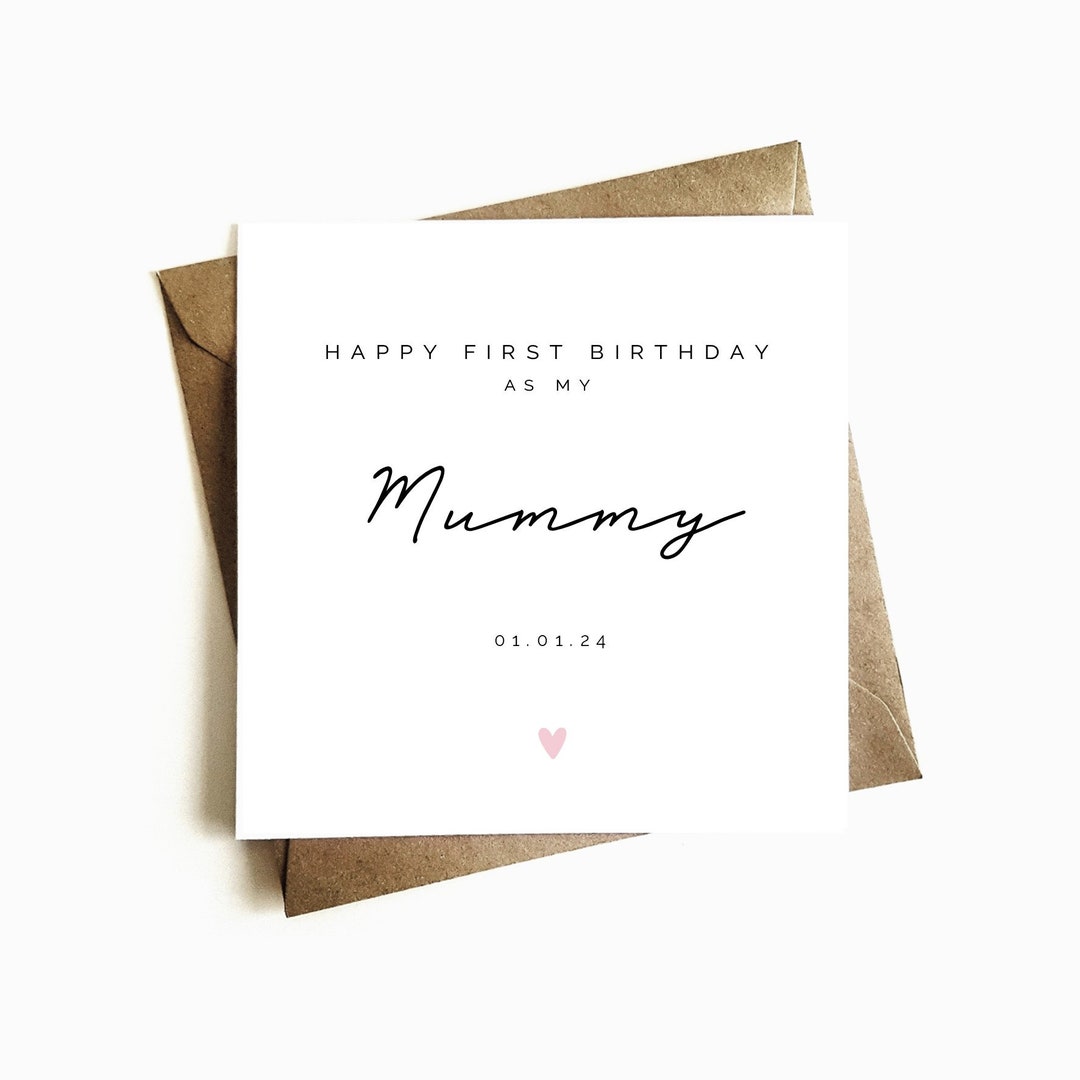 Personalised 'first Birthday as My Mummy' Card First Birthday Card for ...