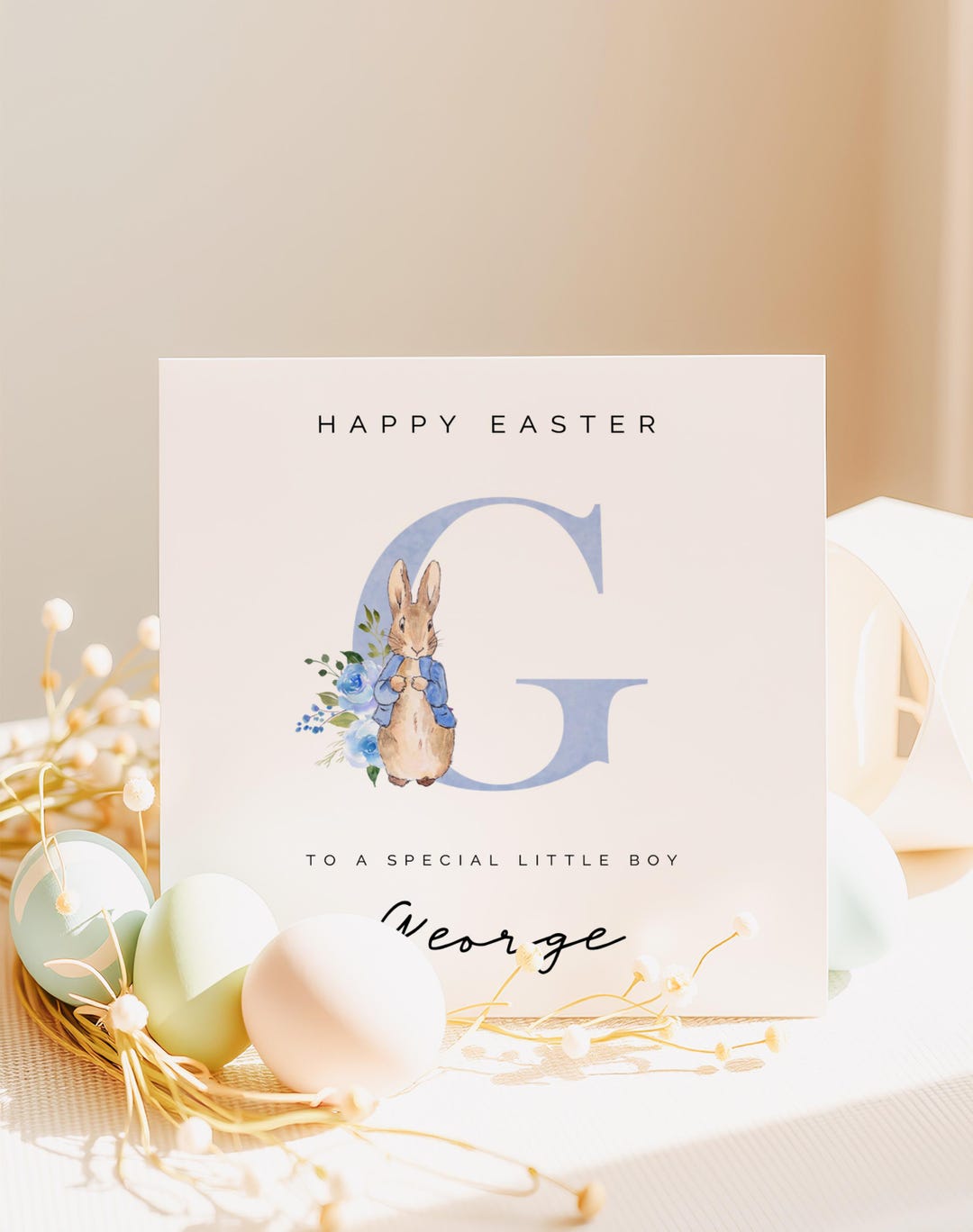 Personalised Easter Card for Boy - Easter Card for Son - Grandson ...