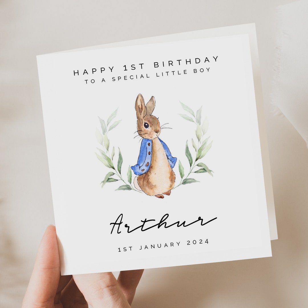 Personalised Children's Birthday Card Peter Rabbit Theme Family ...