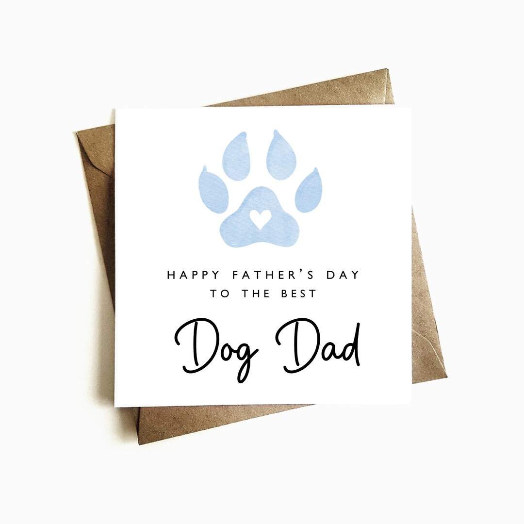 Father's Day Card for Dog Dad Father's Day Card Father's Day Gift Dog ...