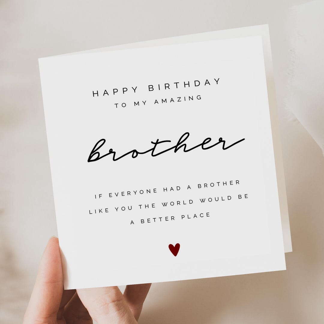 Amazing Brother Birthday Card - Happy Birthday Brother- Brother ...