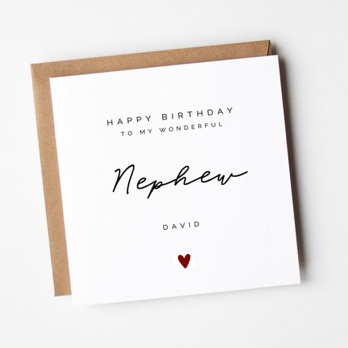 Funny Nephew Birthday Card Nephew Birthday Card Comedy Joke - Etsy
