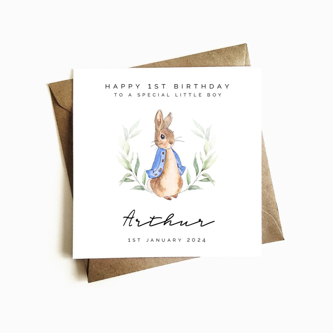 Personalised Children's Birthday Card Peter Rabbit Theme Family ...
