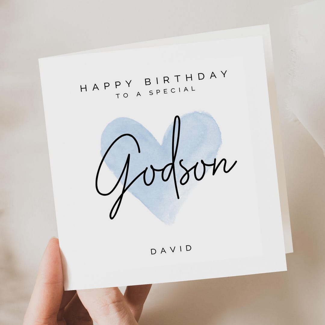 Personalised Birthday Card for Godson Godson Birthday Card Birthday ...