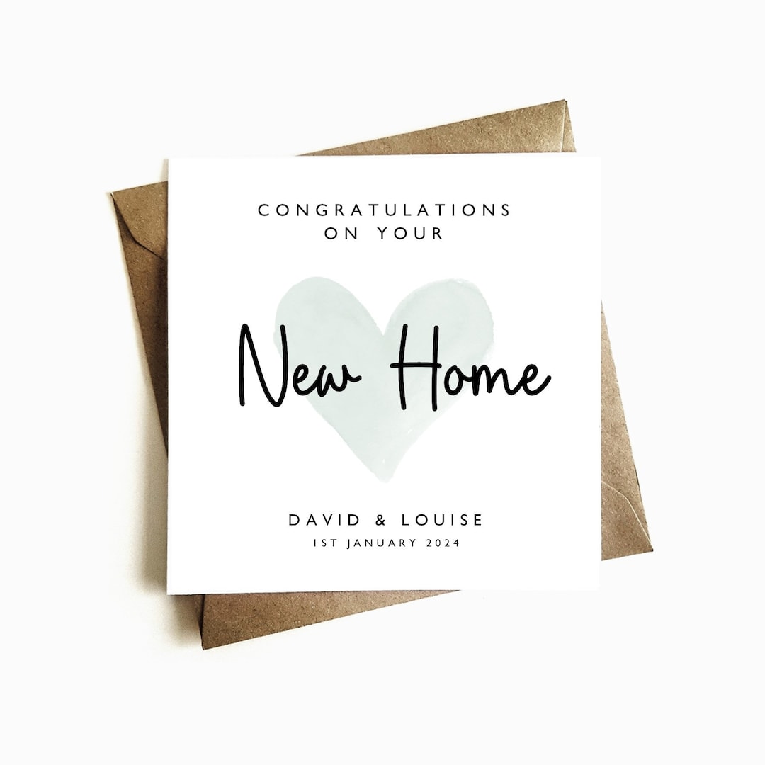 Personalised New Home Card New Home Congratulations Card Moving Home ...