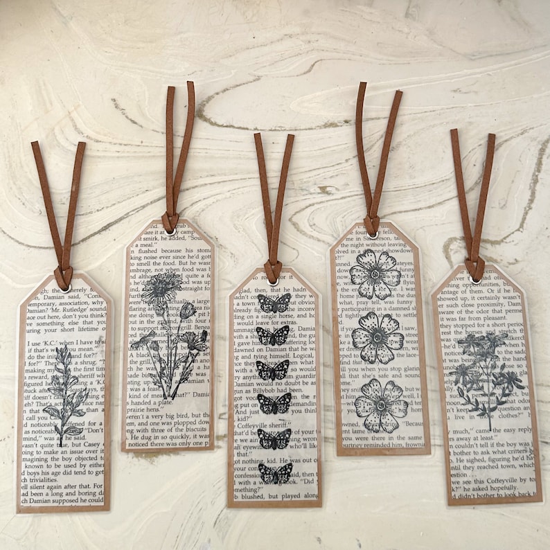 Stamped Vintage Bookmarks, Recycled From Old Books (REJECTS) - Etsy