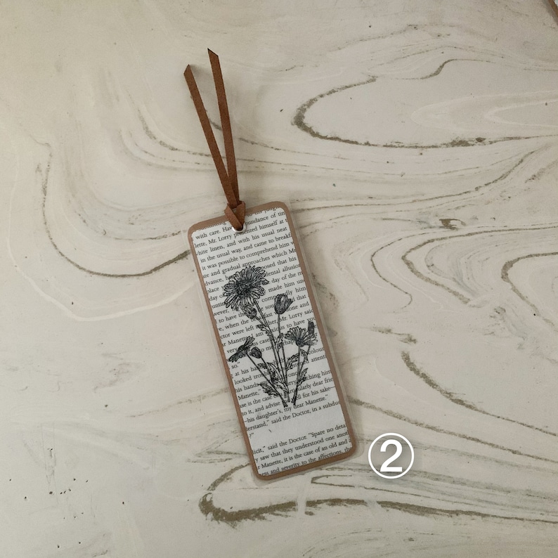 Stamped Vintage Bookmarks, Recycled From Old And/or Thrifted Books - Etsy