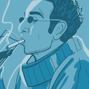 Kramer Print, Cosmo Kramer Art, Seinfeld Art, Heres to Feeling Good All ...