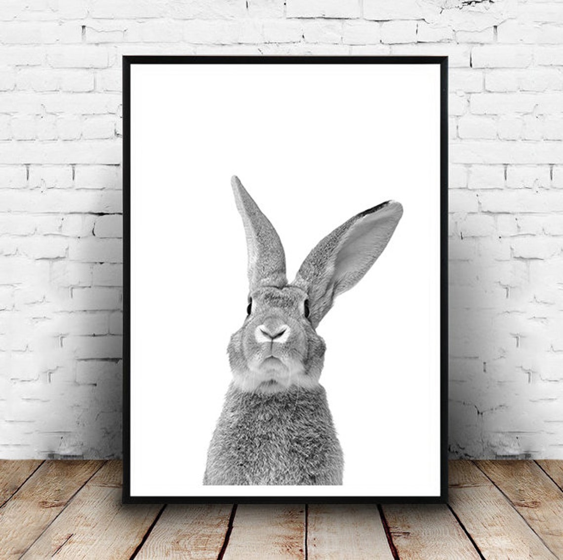 Rabbit Print, Rabbit Wall Art, Nursery Wall Art, Woodland Nursery Decor ...