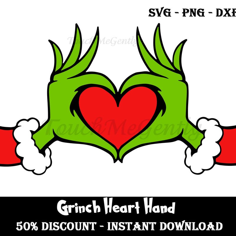 Grinch Heart Hands - Etsy