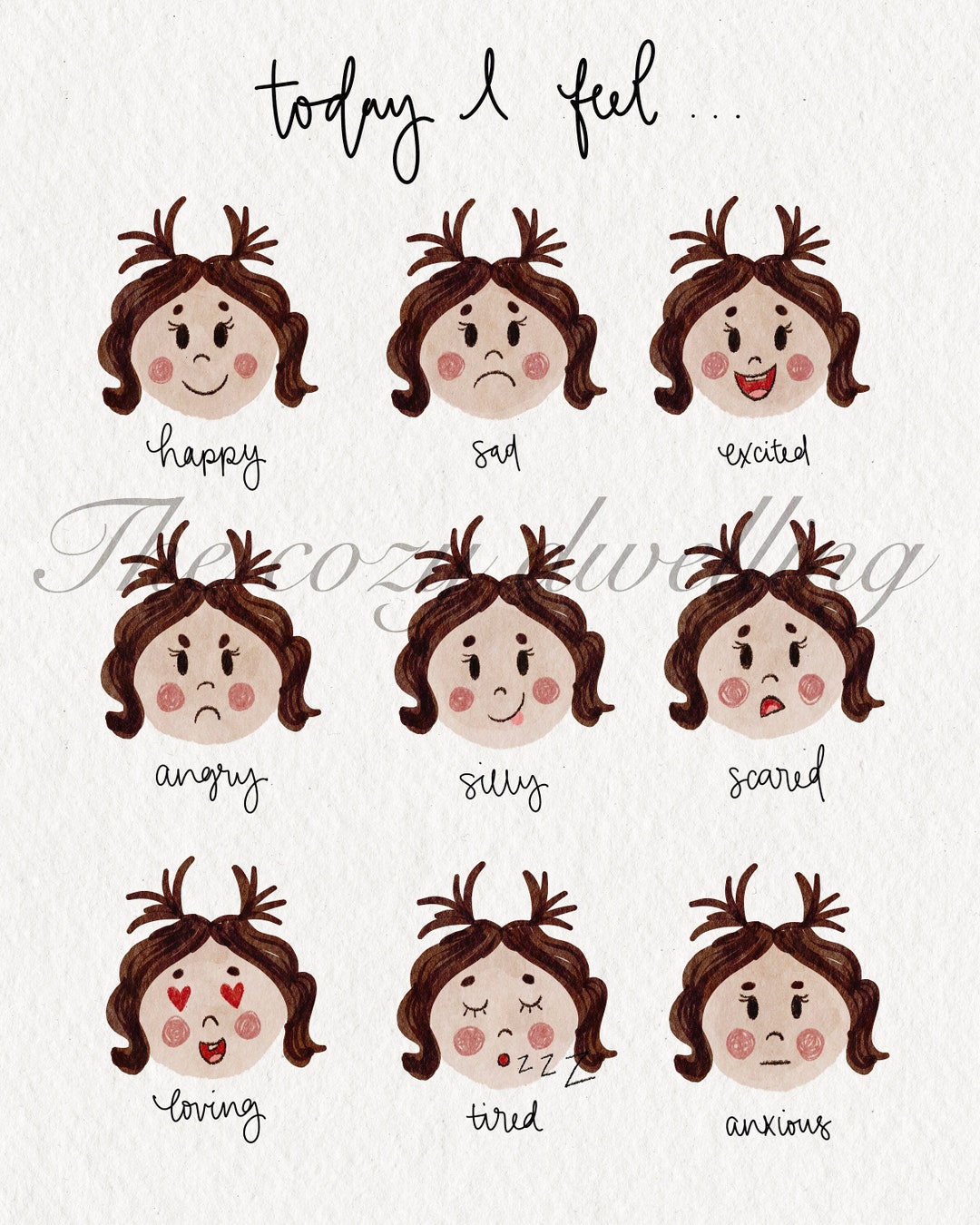 Toddler Emotions Chart - Etsy