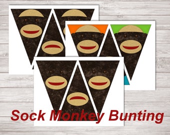 Sock Monkey Banner - Etsy