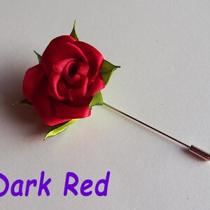 Rose Lapel Pin / Mens Lapel Pin / Mens Boutonniere / Fabric Lapel ...