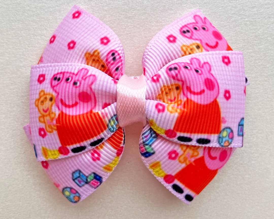 Peppa Pig Hair Bow / Peppa Pig Gift / Peppa Pig Party / Peppa Pig ...