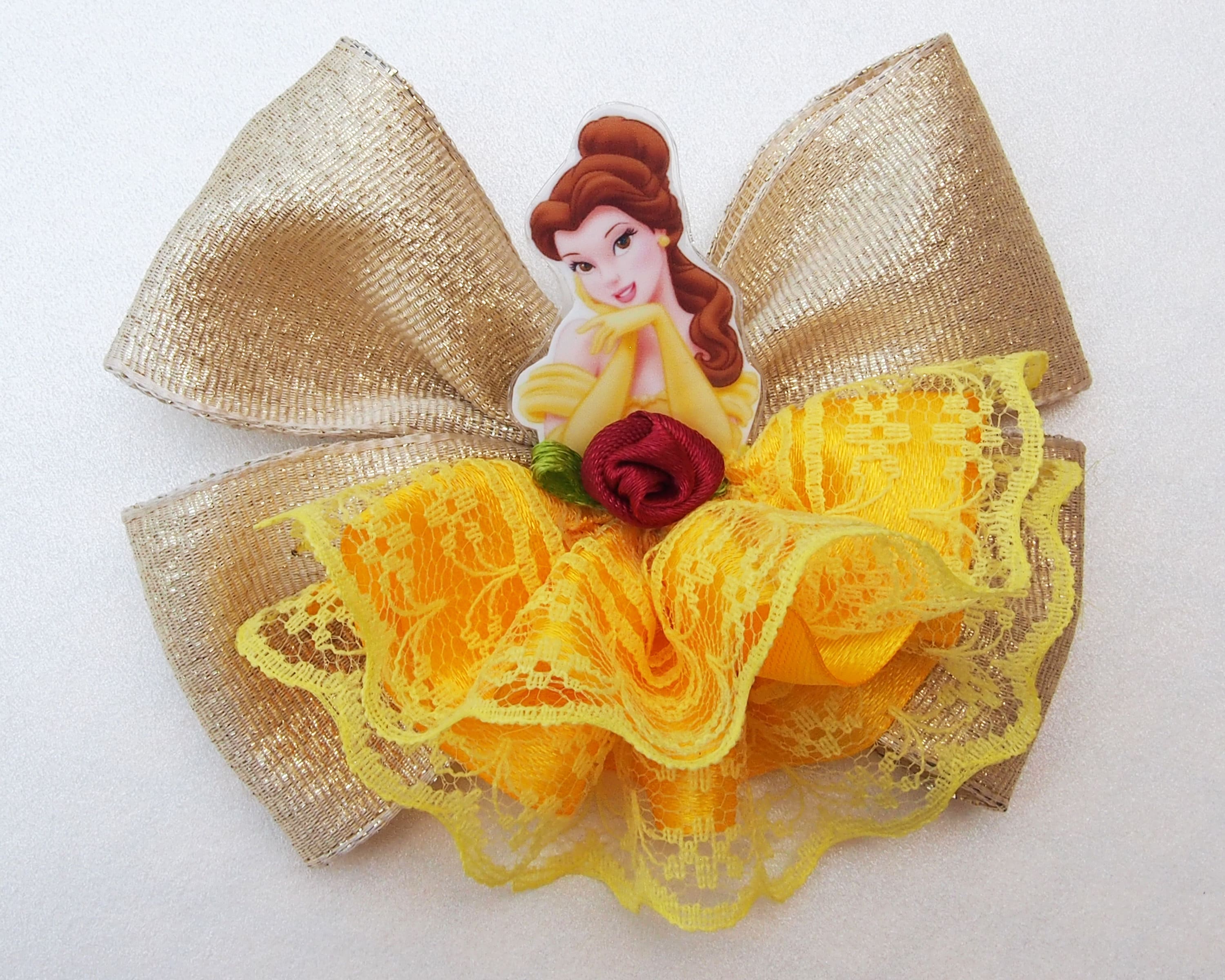 Beauty and the Beast Hair Bow / Belle Hair Bow / Disney - Etsy