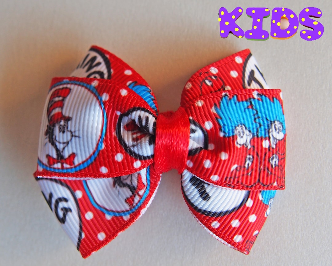 Cat in the Hat Hair Bow / Cat in the Hat Hair Clip / Thing 1 Hair Bow ...