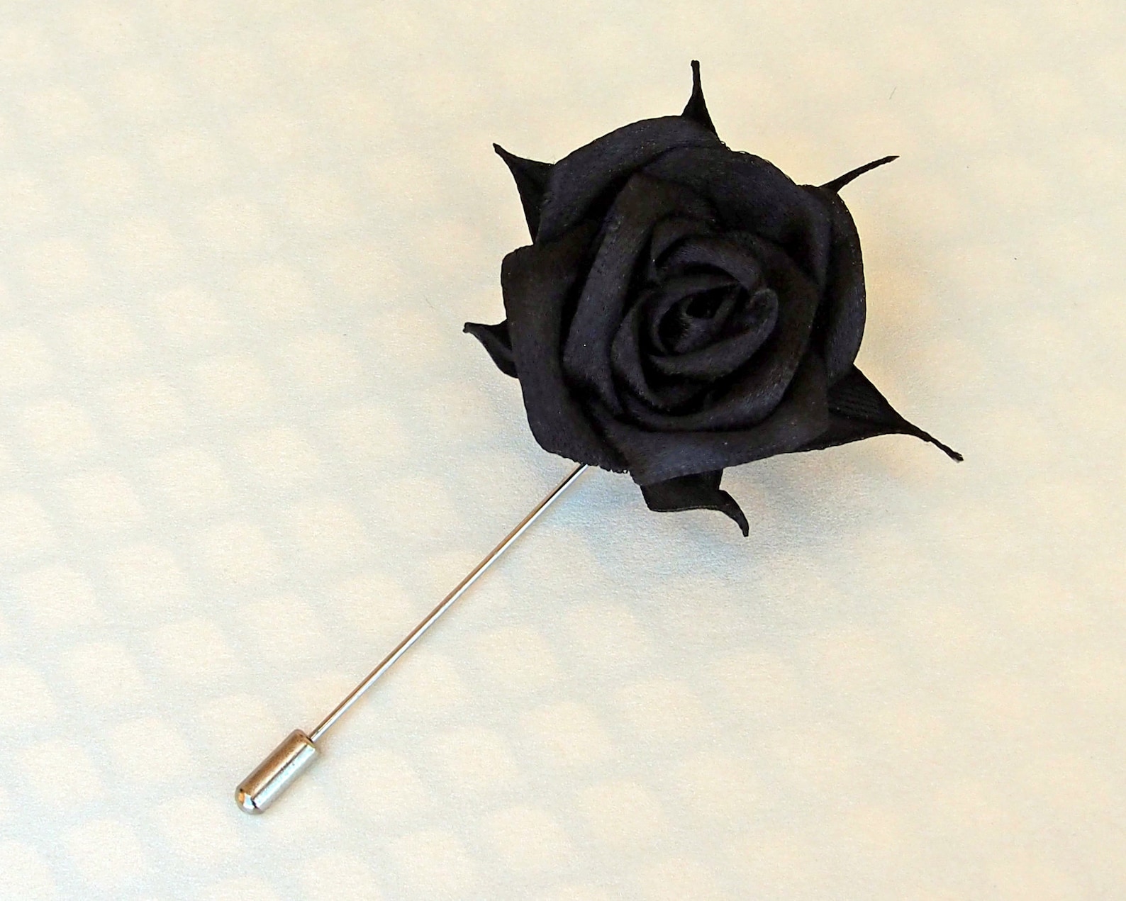Black Lapel Pin / Black Rose Lapel Pin / Black Boutonniere Men - Etsy