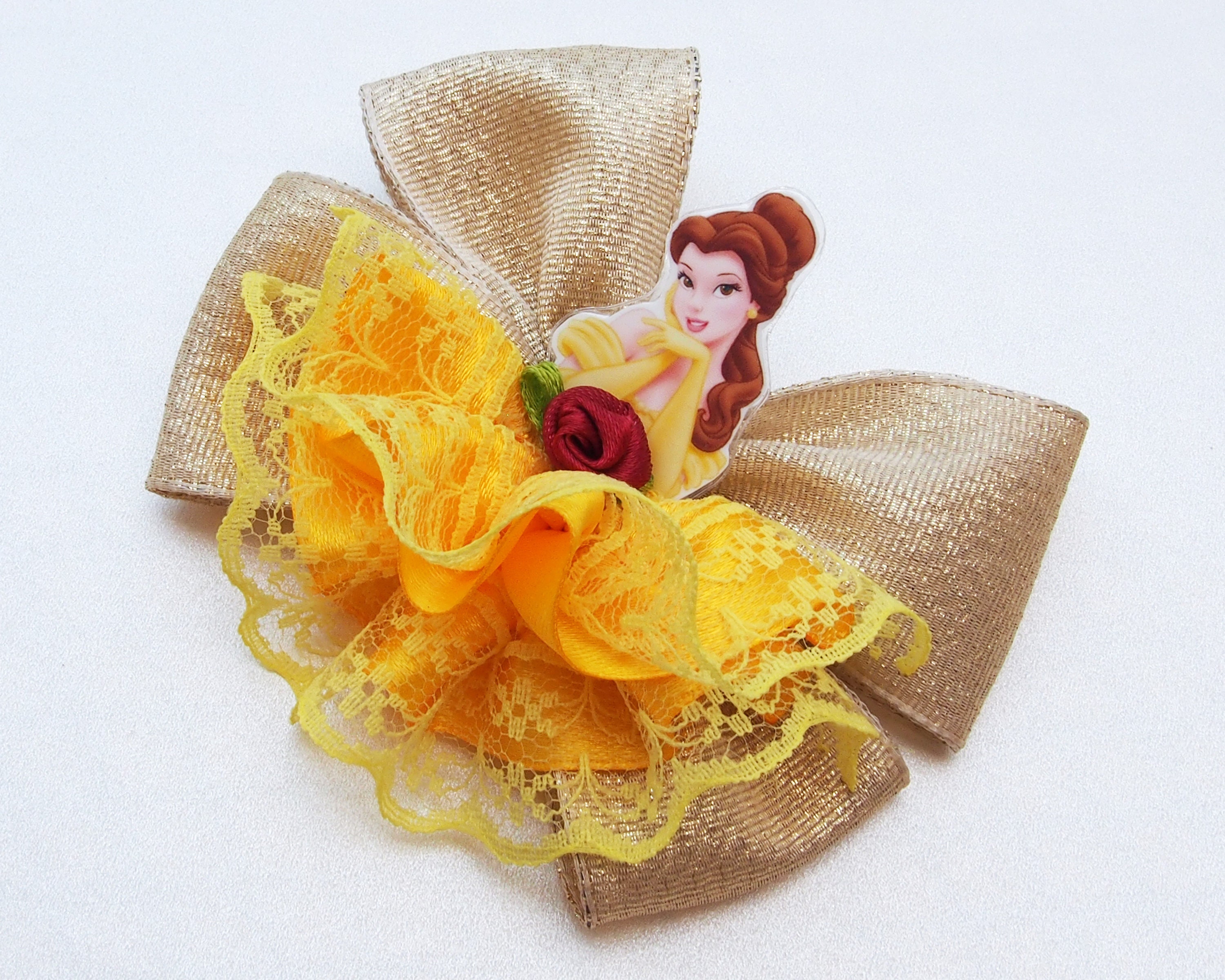 Beauty and the Beast Hair Bow / Belle Hair Bow / Disney - Etsy