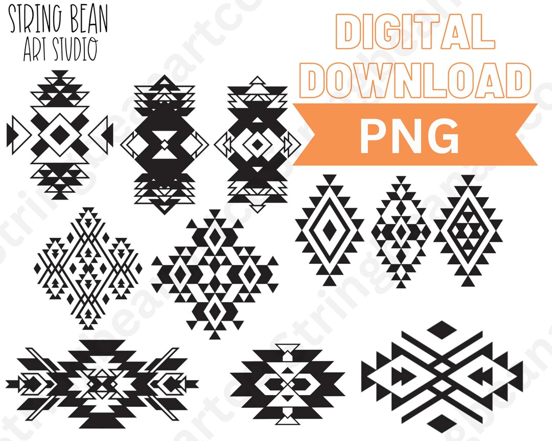 Western Patterns Digital Download PNG for Cricut, Wood Burning, and ...