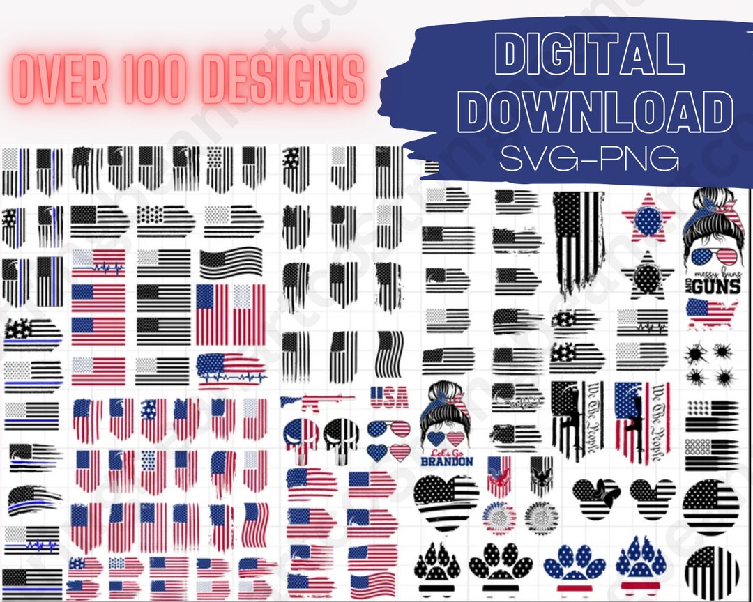 Mega Flag Svg Digital Download for Cricut, Woodburning, and More - Etsy