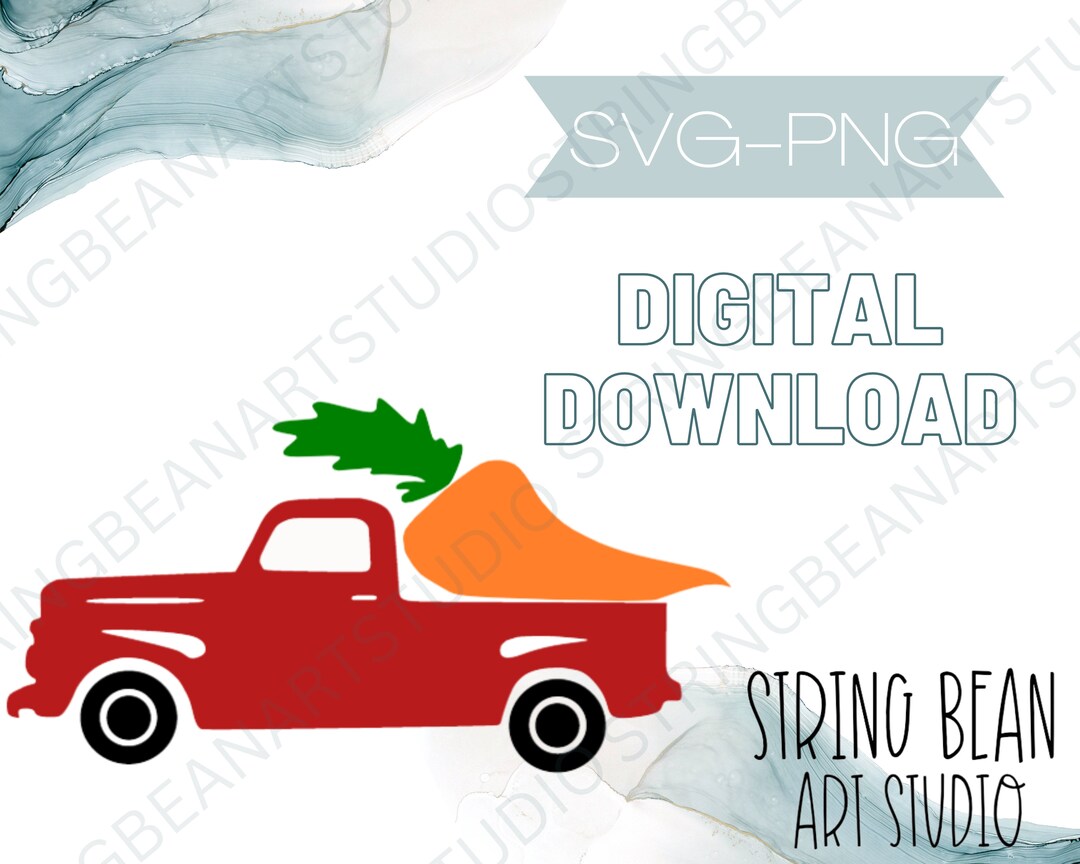 Truck With Carrot SVG PNG Download - Etsy