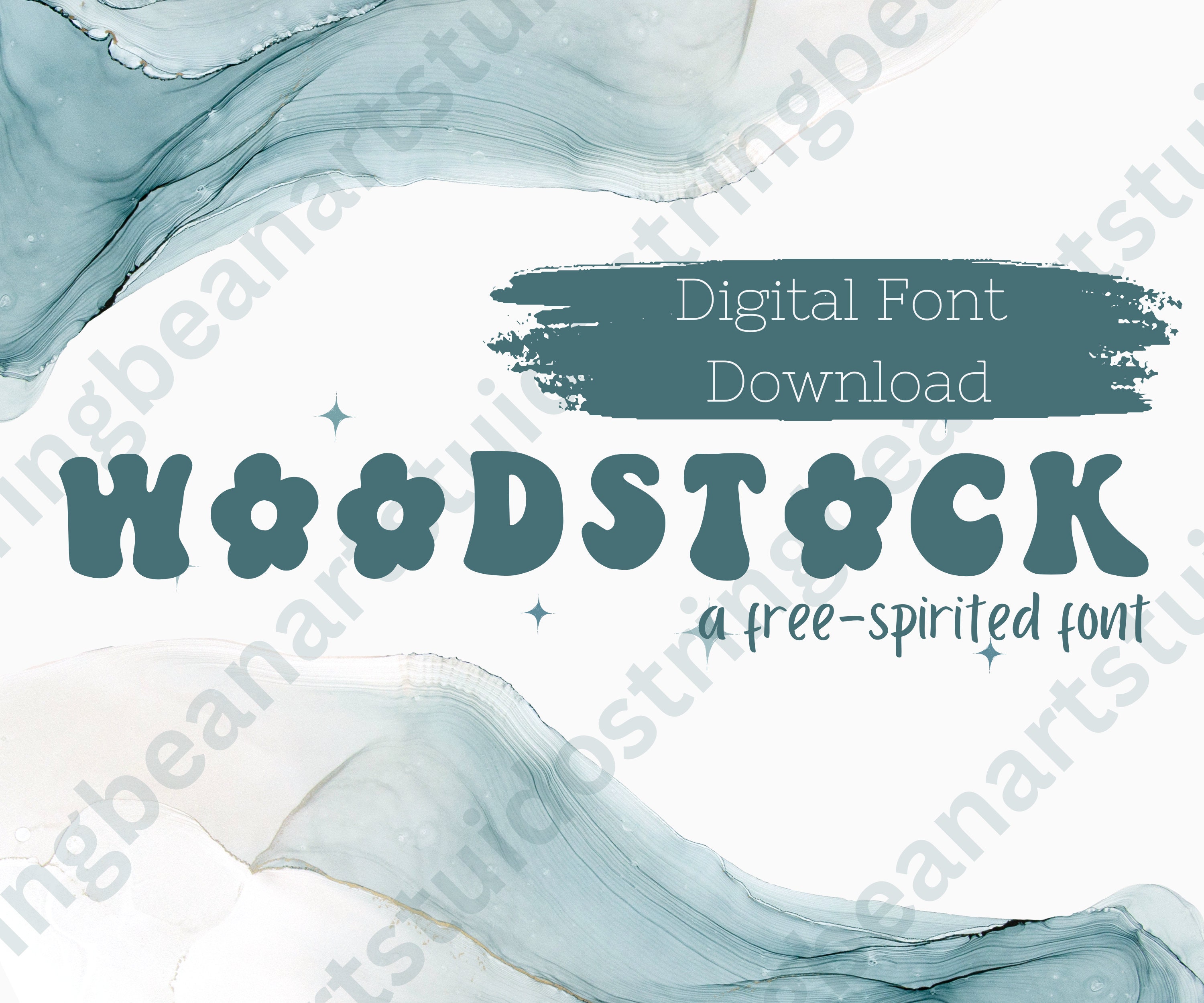 Woodstock Font Digital Download Handwritten Script Font, Cricut Fonts ...