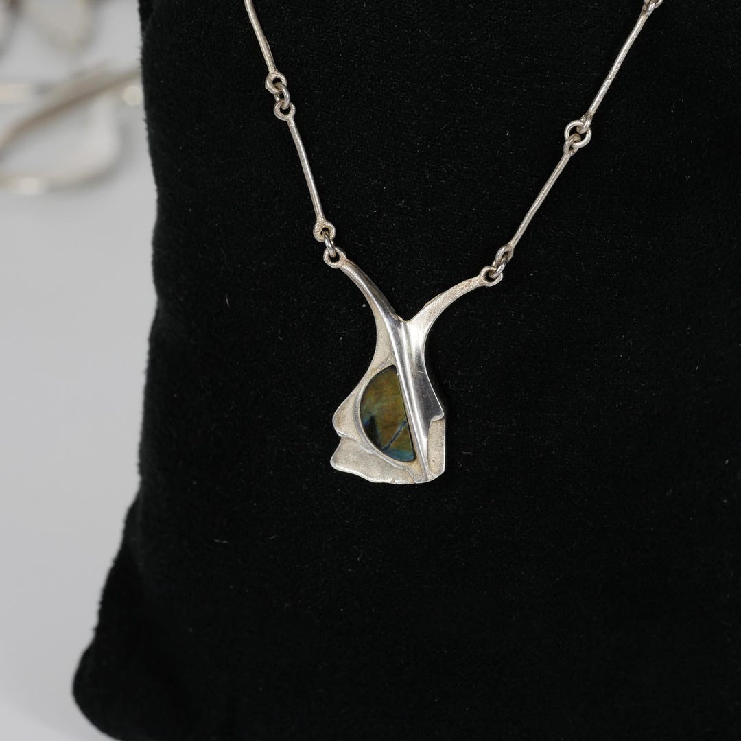 Vintage Modernist Pendant Necklace by Kulta Ja Hopeateos Oy, Finland ...